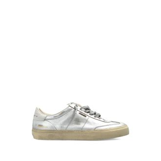Golden Goose Goat Leather Low-Top Sneaker - Silver