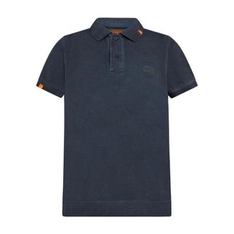 Sun 68 Spezielles gef&auml;rbtes Baumwoll-Poloshirt - - Tops - Herren - Blau - S