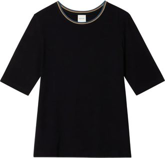 Paul Smith t-shirt à bords rayés - Noir