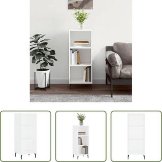 vidaXL Wohnzimmer Schrank - Sideboard Wei&szlig; 34,5x32,5x90 cm Holzwerkstoff