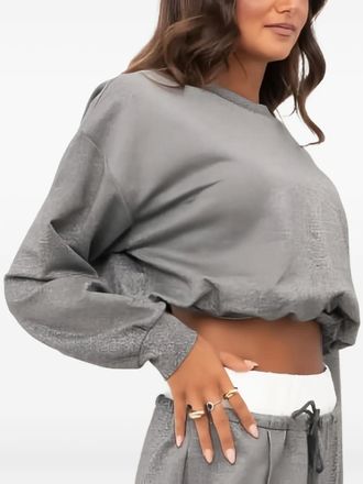 Eleh pull pailleté à taille cintrée - Gris