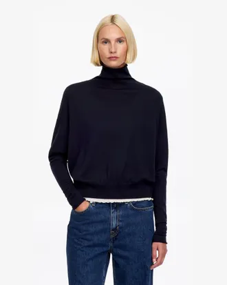Arket Rollkragenpullover Aus Merinowolle -Blau