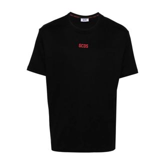 GCDS Schwarzes Bling Logo T-Shirt - - Tops - Herren - Schwarzk - XS