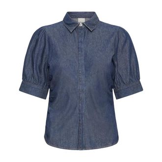 Ichi Denimhemd - - Blouses & Shirts - Damen - Blau - M