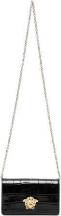 Versace Medusa 95 Kroko-Effekt Umh&auml;ngetasche - - Bags - Damen - Schwarzk - ONE SIZE