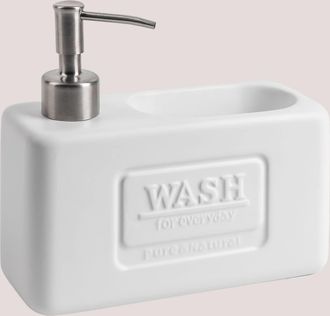 Sklum K&uuml;chenseifenspender aus Keramik Yaddiel Weiss