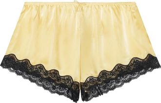 Rotate Rotate Birger Christensen, Femme, Sous-v&ecirc;tements, Jaune, Taille: 42 FR X Love Stories Lace Shorts