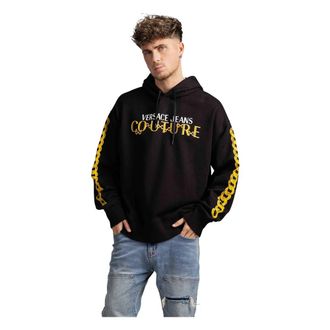 Versace Jeans Couture Chain Logo Hoodie - - Sweatshirts & Hoodies - Herren - Schwarzk - S