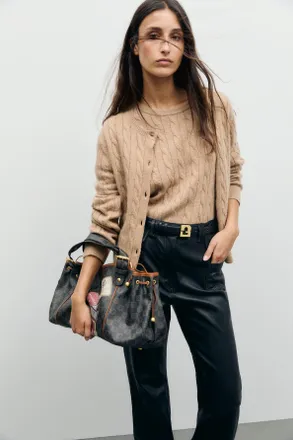 Gerard Darel Gilet &agrave; torsades - RAIZA - Camel