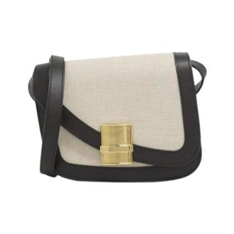 Ferragamo Pre-owned Fiamma Small Canvas Calf Shoulder Bag - - Pre-owned - Damen - Beige - ONE SIZE