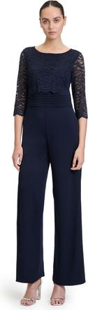 Vera Mont Damen Jumpsuit mit Spitze Night Sky,36