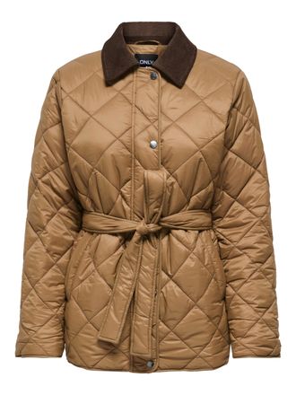 Only Steppjacke ONLY ONLTAHIA LW CORD MIX JACKET CC OTW, Damen, Gr. XL, braun (toasted coconut), Steppware, Obermaterial: 100% Nylon, unifarben, normal, Ja
