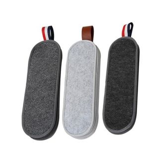 Valiclud Pochette &agrave; Couverts De Table En Feutre Pochette Pour Fourchettes, Pailles Et Vaisselle Pochette De Rangement Portable Pour Camping Gris