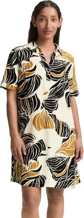 Tom Tailor Damen 1046481 Kleid, 37999-Neutral Cut Leaves Design, 34