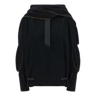 Kiko Kostadinov Kiko Kostadinov - Pull &agrave; capuche Petrel - Femme - Sweatshirts et sweats &agrave; capuche - Noir - Taille: 36 FR