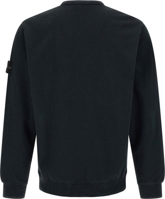 Stone Island Logo-Patch Cotton Sweatshirt - Black