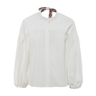 La DoubleJ Elegantes Hemd mit Siebdruck - - Blouses & Shirts - Damen - Wei&szlig; - XL