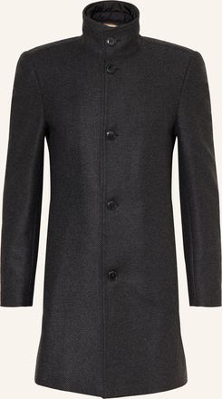 HUGO BOSS Wollmantel Hyde Mit Herausnehmbarer Blende grau