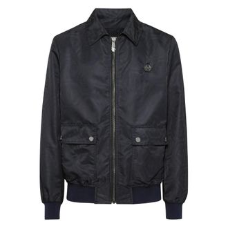Philipp Plein Nylon Coster Bomber Monogram - - Jackets - Herren - Blau - M
