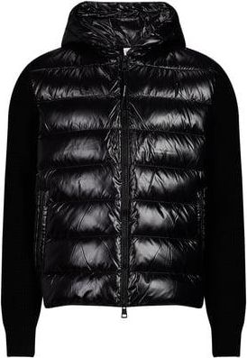 Moncler Gilet bi-mati&egrave;re en laine et cachemire