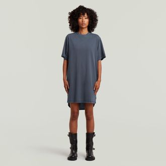 G-Star Woven Mix Washed Jersey Kleid - Dunkelblau - Damen