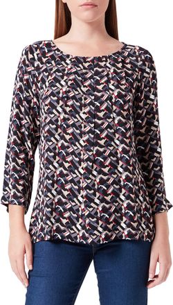 s.Oliver Black Label Damen Bluse kurzarm, Schwarz, 40 EU