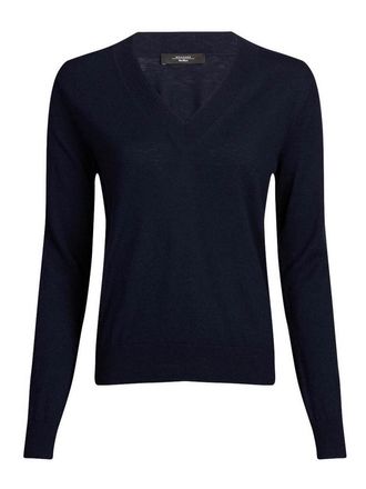 Max Mara Rundhalspullover - Blau