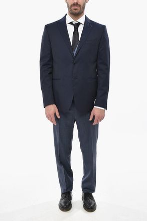 Corneliani CC COLLECTION Festlicher Anzug aus Seidenmischung mit Nadelstreifenhose Corneliani