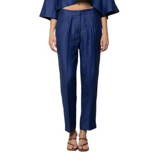 Kaos Kaos, Femme, Pantalons, Bleu, Taille: 42 FR Cigarette Pantalons