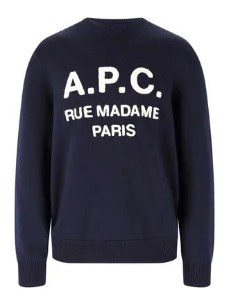 A.P.C. A. P.C. Pull Col Rond - Bleu