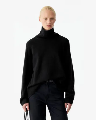 Arket Rollkragenpullover Aus Reinem Kaschmir -Schwarz