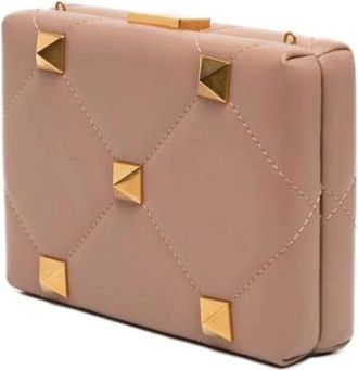 Valentino Sac bandouli&egrave;re en cuir clout&eacute; Pre-owned - Femme - Pre-owned - Brun - Taille: ONE Size