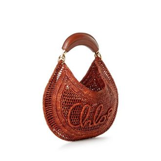 Chlo&eacute; Sac &agrave; main Hobo Summer Banana en raphia