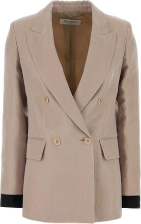 Max Mara Femme, Vestes, Rose, Taille: 34 FR Mxsfeltro Silk Blazer