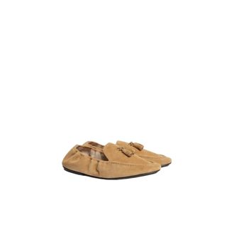 Alberta Ferretti Femme, Chaussures, Beige, Taille: 38 EU Mocassins en Cuir Souple