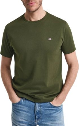 GANT Herren Reg Shield Ss T-Shirt T-Shirt, Gr&uuml;n, XL