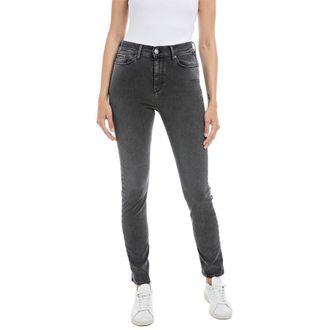 Replay Damen Jeans Mjla Slim-Fit Hyperflex Recycled mit Stretch, Dark Grey 097 (Grau), 28W / 28L