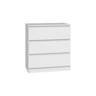 Topeshop Kommode mit 3 Schubladen Malwa M3, Farbe Wei&szlig;, f&uuml;r Zuhause, f&uuml;rs B&uuml;ro