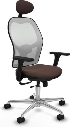 Piqueras y Crespo Ergonomischer B&uuml;rostuhl, atmungsaktiv, mit 3D-Armlehnen, h&ouml;henverstellbare Lendenwirbelst&uuml;tze und festes Kopfteil, ausgestattet mit Syncro/Traslack. W