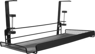 DOITOOL Metall Kabelkorb mit Klemme f&uuml;r unter den Schreibtisch Belastbares Kabelmanagement Organizer aus Kohlenstoffstahl Multifunktionale Aufbewahrung f&uuml;r B&uuml;