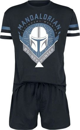 Star Wars The Mandalorian - Bounty Hunter M&auml;nner Schlafanzug schwarz S