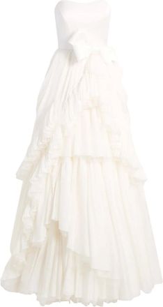 Jenny Packham robe Antonia à volants - Blanc