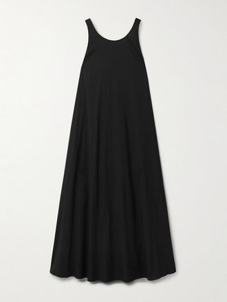 Max Mara Romea Rückenfreies Maxikleid Aus Popeline Aus Einer Baumwollmischung - Schwarz