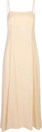 PESERICO Femme, Robes, Beige, Taille: 36 FR Robe en satin de viscose