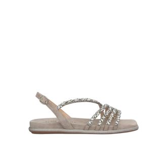 Alma En Pena Alma EN Pena, Femme, Chaussures, Gris, Taille: 37 EU Rhinestone Cross Strap Flat Sandal