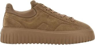 Hogan Low-Top Sneaker - H-Stripes H Shoes With Distinctive Suede Upper - Gr. 5 - in Braun - f&uuml;r Damen