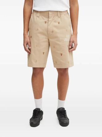 Aape By A Bathing Ape ensemble haut-short &agrave; logo - Tons neutres