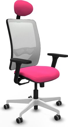 Piqueras y Crespo Rosa Zulema Schreibtischstuhl mit 3D-Armlehnen, h&ouml;henverstellbarer Lendenwirbelst&uuml;tze und festem Kopfteil, ausgestattet mit Sincro 3-Positionen und Sc