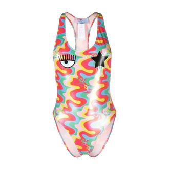 Chiara Ferragni Maillot de bain une pi&egrave;ce &agrave; dos nageur imprim&eacute; abstrait - Femme - Maillots de bain - Multicolore - Taille: 36 FR