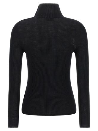Moncler Ribbed Turtleneck Sweater - Black